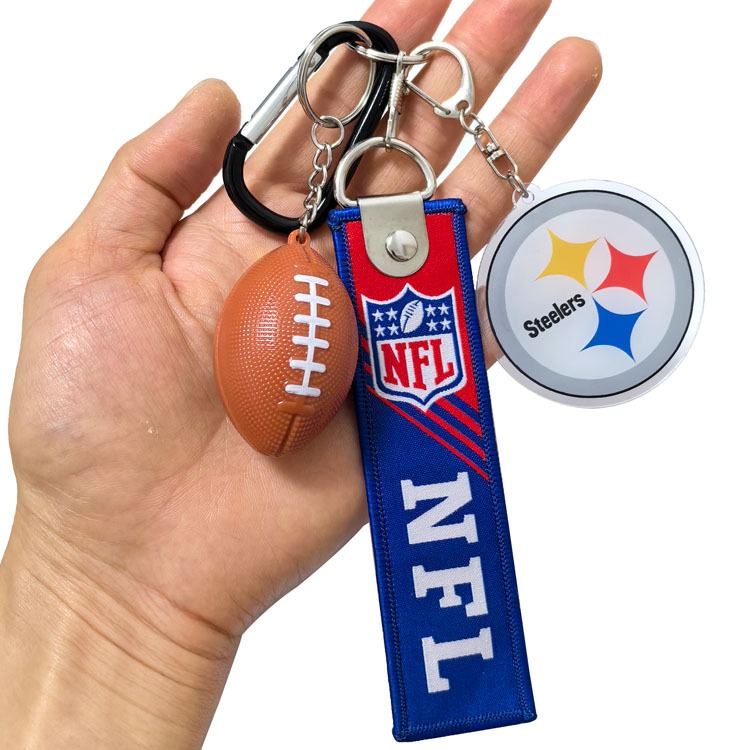 NFL Keychain Set ชุดพวงกุญแจ NFL * สินค้าจริงจะไม่มีตัวลูกบอลจิ๋ว ...