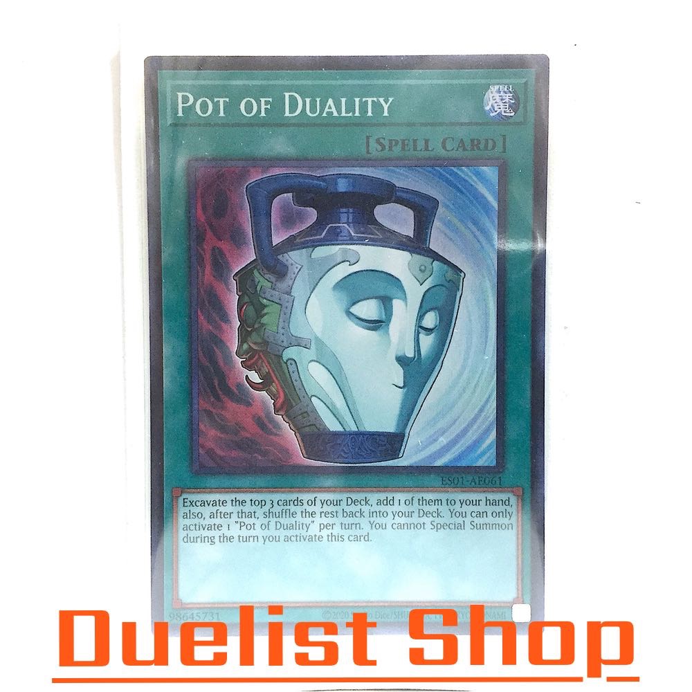 Pot of Duality (SR) Spell [Normal] ชุด ES01-AE061 การ์ดยูกิโอ (Yu-Gi-Oh ...