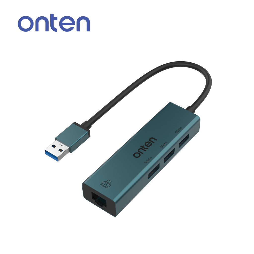Onten OTN-5220 4 in 1 USB3.0 TO USB3.0*3+RJ45 (Gigabit) | Shopee Thailand