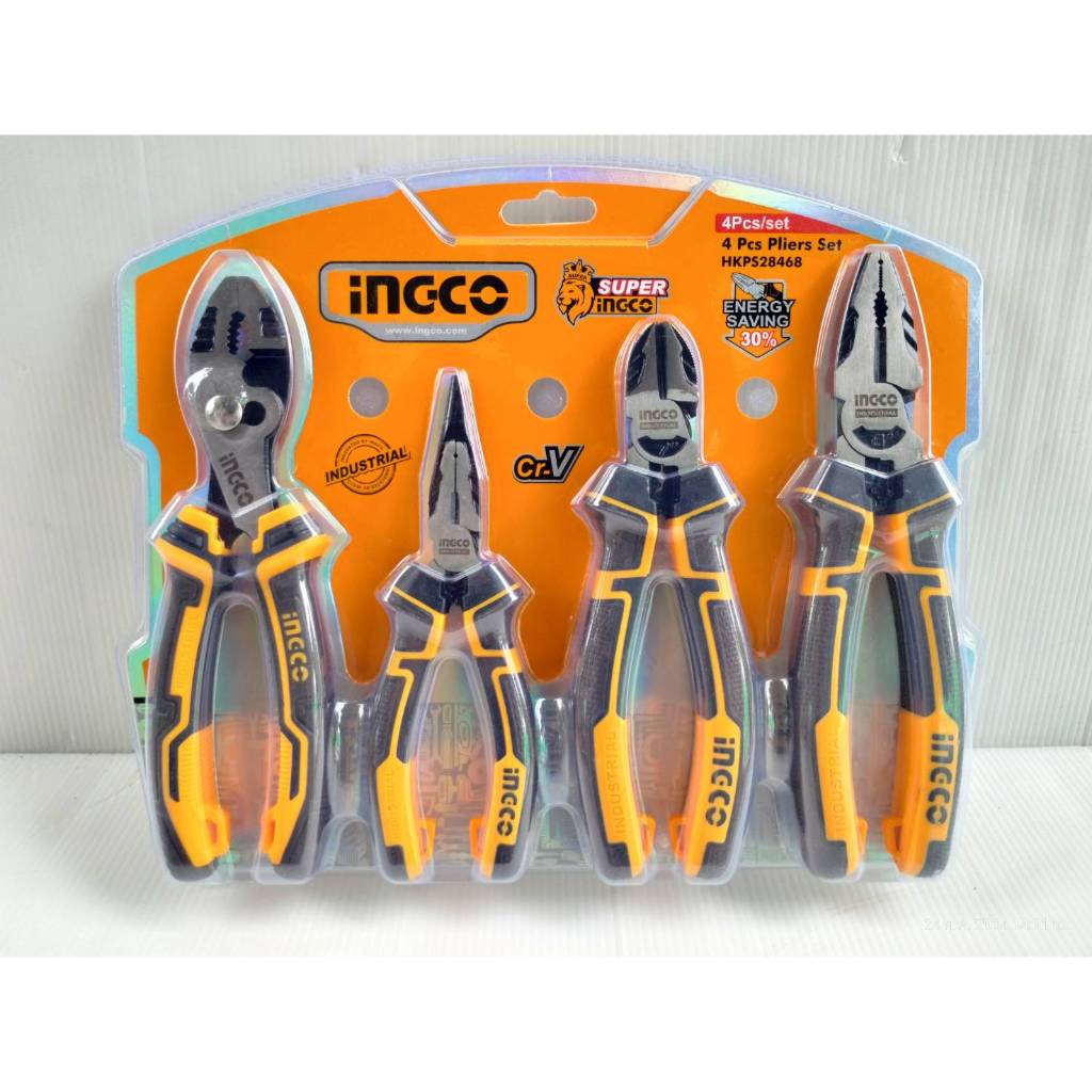 INGCO Combo Set ชุดคีมลดแรง 4 ชิ้น HKPS28468 ของแท้100% | Shopee Thailand