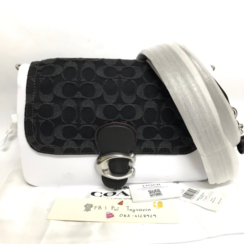 ของใหม่ ของแท้ Coach Soft Tabby Denim สีดำ | Shopee Thailand
