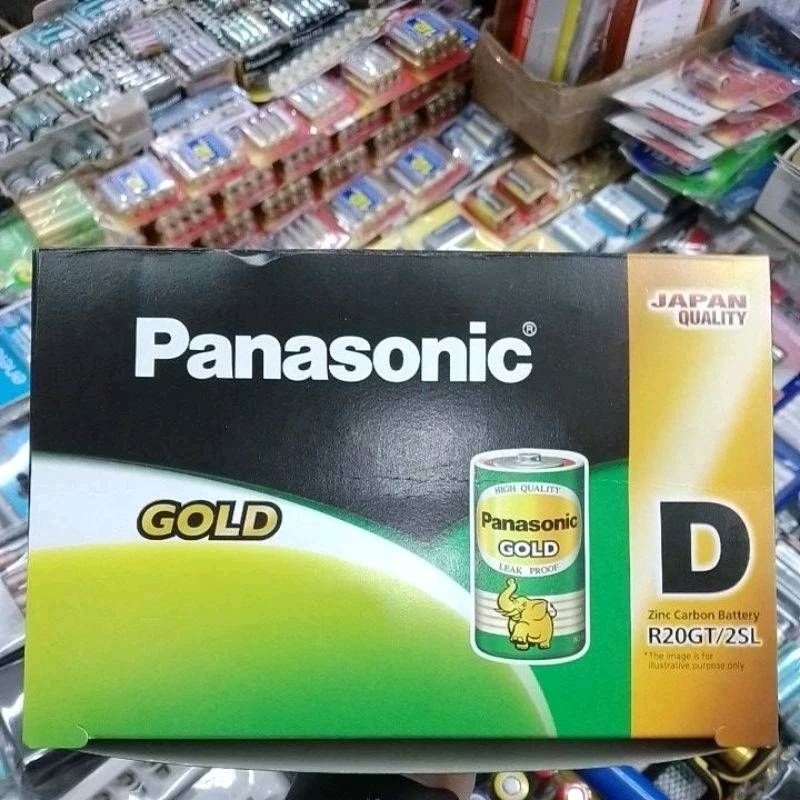 (ยกกล่อง) ถ่าน Panasonic Size D เขียวทอง (ขนาดใหญ่) 1.5V จำนวน 24ก้อน ...