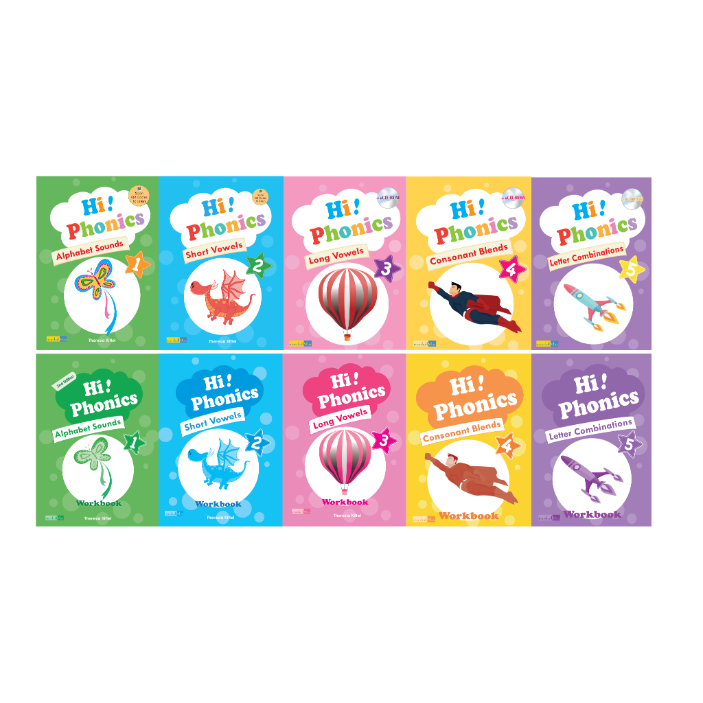 โฟนิคส์ ครบหลักสูตร Full Set Hi! Phonics แบบเรียน + แบบฝึก (CD/ Audio ...