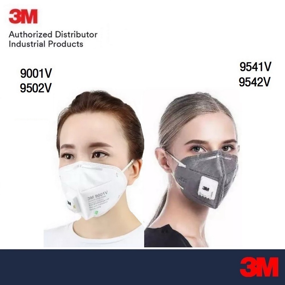 (1ชิ้น) 3M 9001V 9502V 9541V 9542V หน้ากากป้องกันฝุ่นละออง พับได้มีวาล์ว ระบายอากาศ | Shopee ...