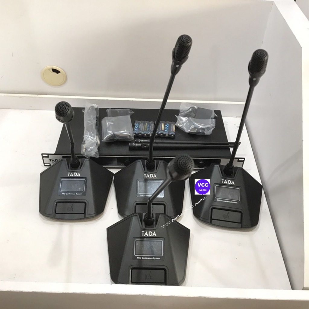 TADA U-4004 ชุดไมค์ประชุมไร้สาย 1 ชุด มีไมค์ 4 ตัว พร้อมตัวรับสัญญาณ เป็นไมค์ประชุมตั้งโต๊ะแบบ ...
