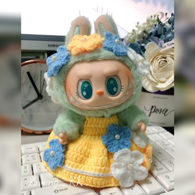 ชุดไหมพรมลาบูบู้ Labubu V1-2 Flowers bloom-Yellow | Shopee Thailand