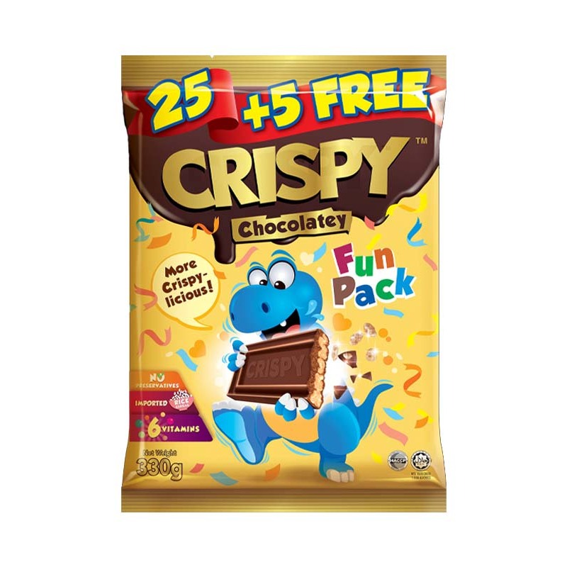 Crispy Chocolatey With Rice Cereal ขนาด Fun Size 1 ห่อ มี 25+5 ชิ้น ...