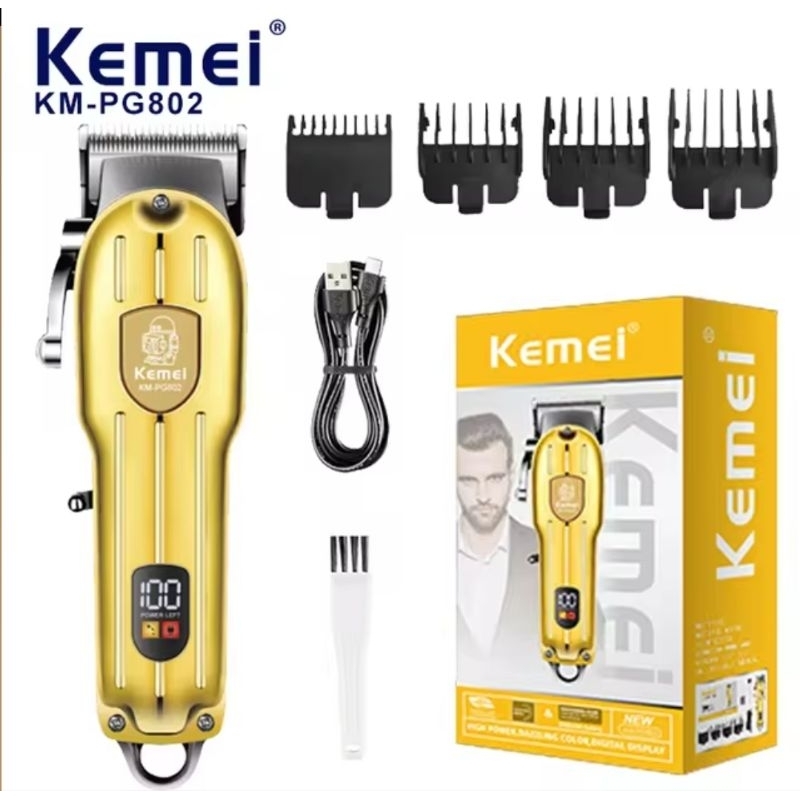 ปัตตาเลี่ยนตัดผม ไร้สาย อุปกรณ์ในกล่องครบเซ็ตพร้อมใช้งาน kemei km pg ...