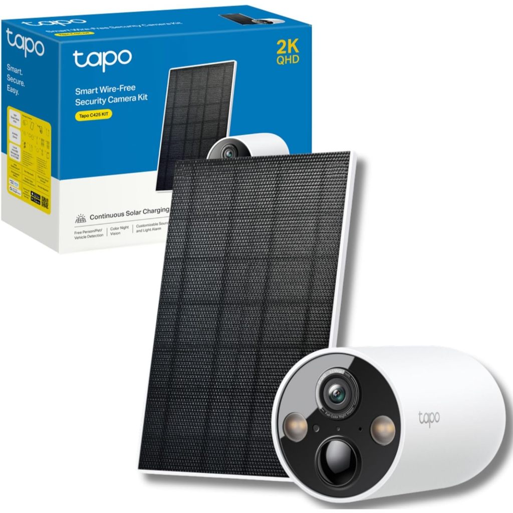 TP-LINK (Tapo C425 KIT) Solar-Powered Security Camera Kit ชุดกล้องวงจรปิดพร้อมแผงโซลาเซลล์ กล้อง ...