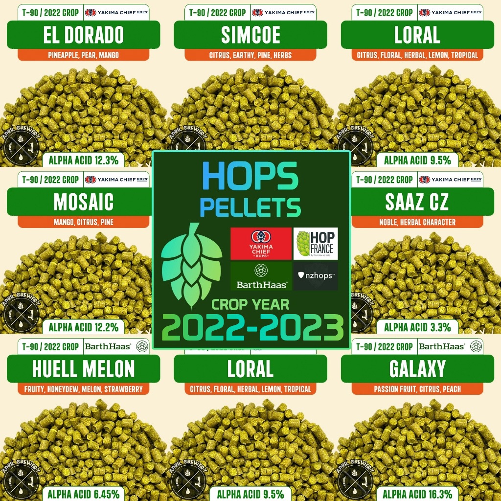 [Year 2022-2023] Hops Pellets 1oz ฮอปส์ เพลลิท ทำเบียร์ Amarillo ...