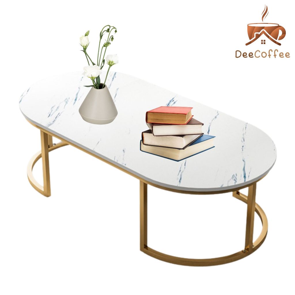 โต๊ะกลางโซฟาลายหินอ่อน Dee Coffee | Shopee Thailand