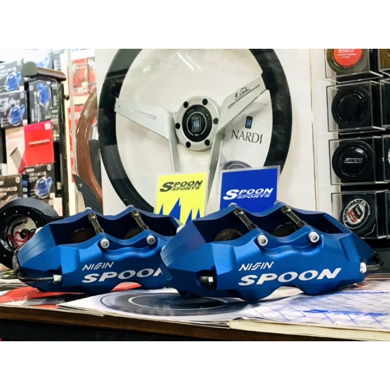 ชุดเบรค Spoon twin block caliper japan ชุดเบรค สปูน ทวินบล็อค แท้ ...