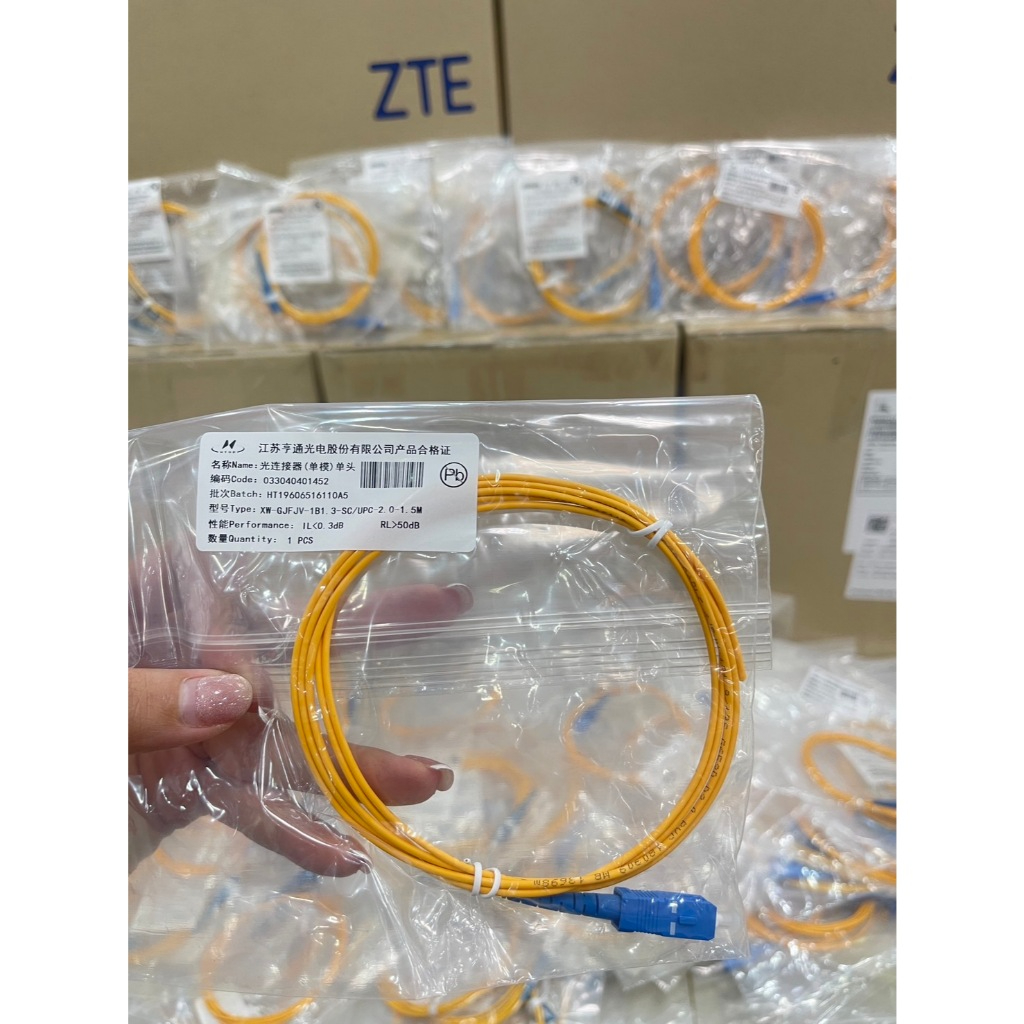 10 เส้น SC/UPC - Pigtail 2 MM 1.5 M # อุปกรณ์ FIBER OFTIC # UPCหัวสีฟ้า ...