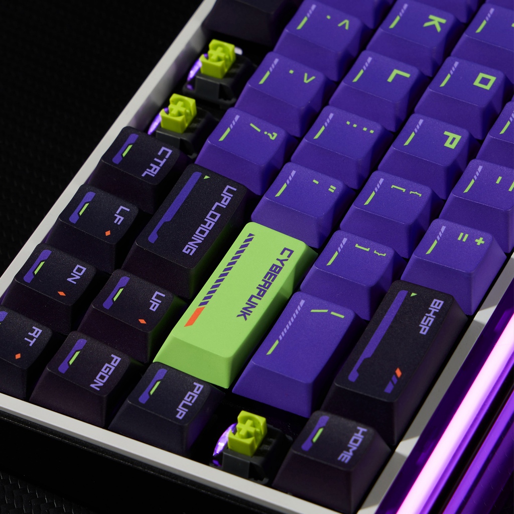 คีย์แคป Melgeek PBT Dye-sublimation Cyber2000 90 ปุ่ม Cherry Profile ...