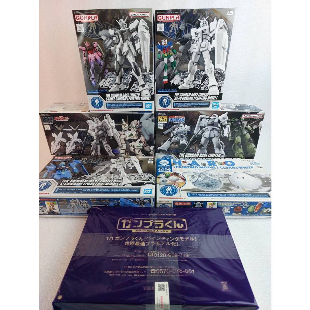 Bandai Gunpla [Painting Model] Completed Set + Rare Gunpla Kung ...