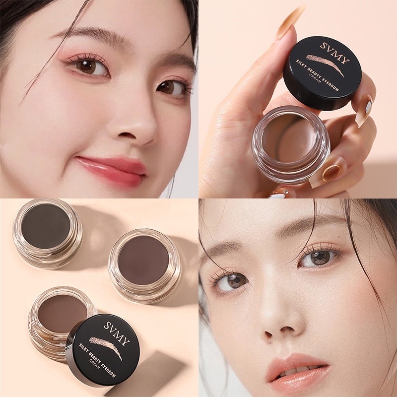 M453 SVMY เจลเขียนคิ้วตลับ พร้อมแปรง เนื้อครีม เกลี่ยง่าย กันน้ำ ติดทน ...