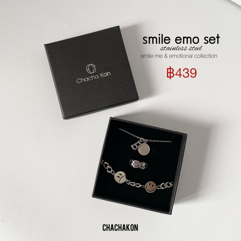 เซต smile emo สแตนเลสทั้งเซต 439-. มีกล่องใส่ให้ | Shopee Thailand