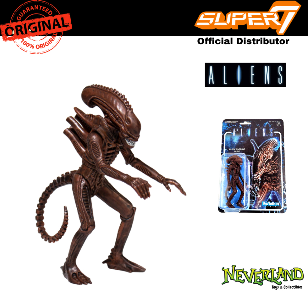 Super7 Aliens ReAction Alien Warrior Dusk Version Figure | Shopee Thailand
