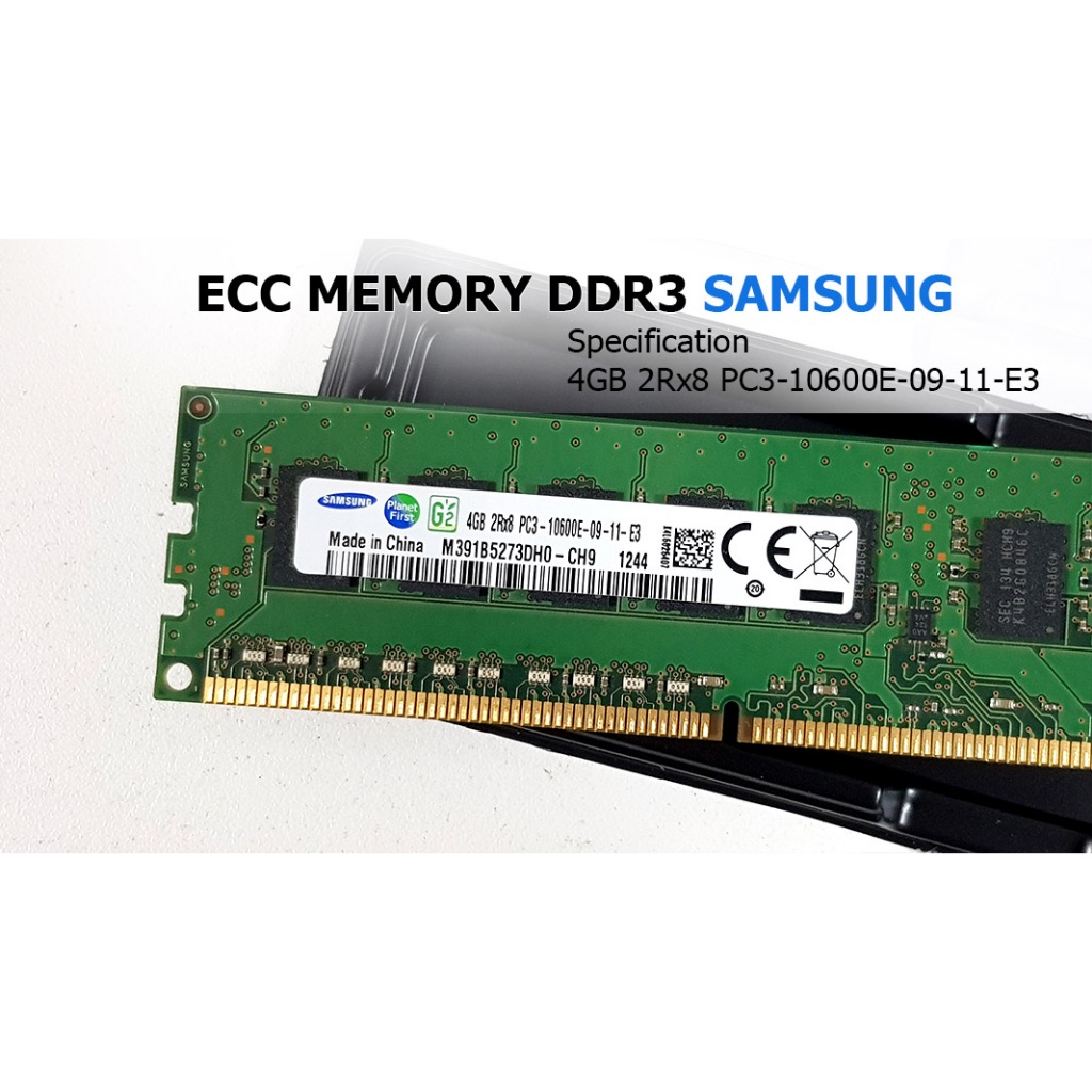 แรม ECC 4GB 2Rx8 PC3-10600E-09-11-E3 Samsung ใส่ Computer Desktop Workstation HP Z420 Z620 Dell ...