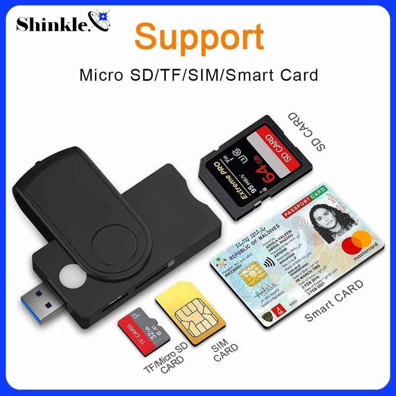 เครื่องอ่านบัตรประชาชนขนาดพกพา USB Card Reader Multi-Disk รุ่น CR100MU ...