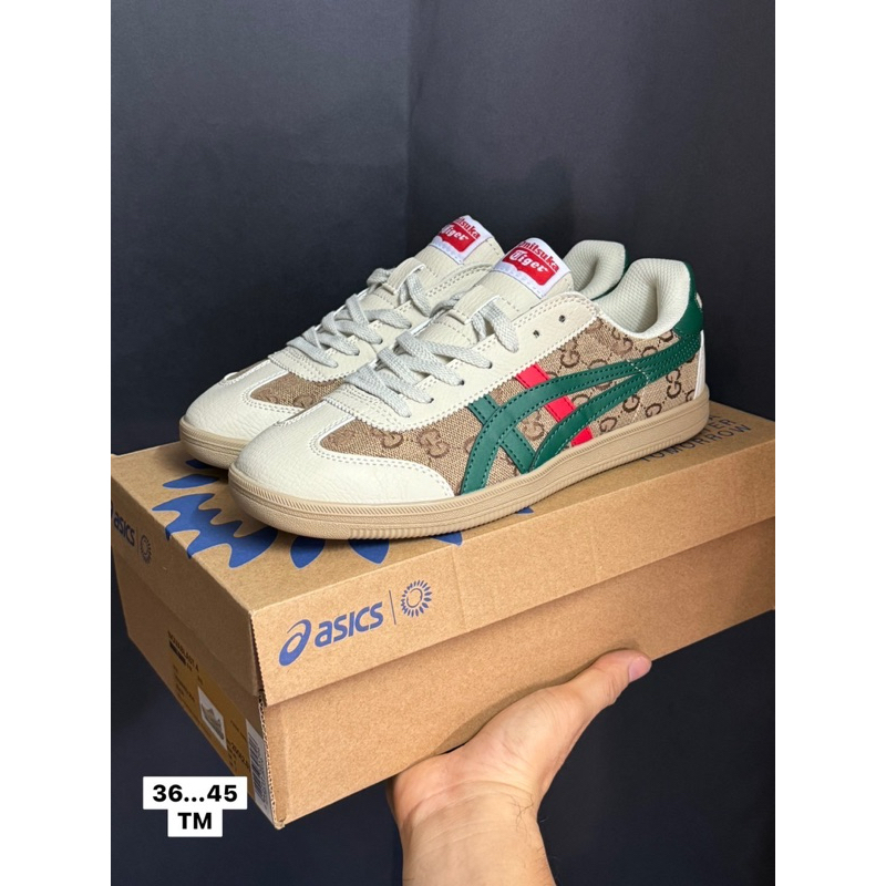 รองเท้าผ้าใบหนังOnit Tiger Tokuten X Gucc! (Size36-45) Green Red ...