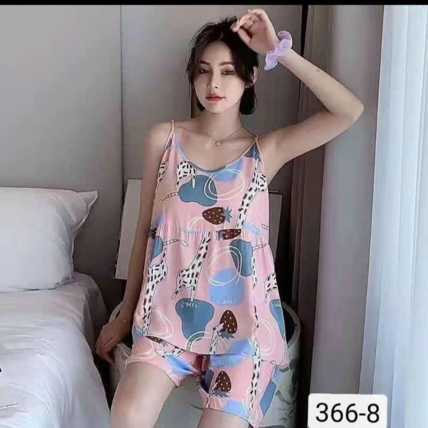 ชุดนอนที่ใกล้ชิดผิวหนัง สำหรับผู้หญิง แบบผูกเชือก มีให้เลือกหลายสี ลายน่ารักๆ S366 | Shopee Thailand