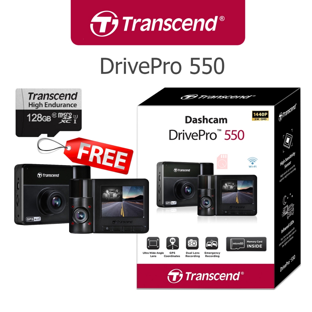 Transcend DrivePro 550 DP550 (TS-DP550A-128G) ฟรี Micro SD Card 128GB ...