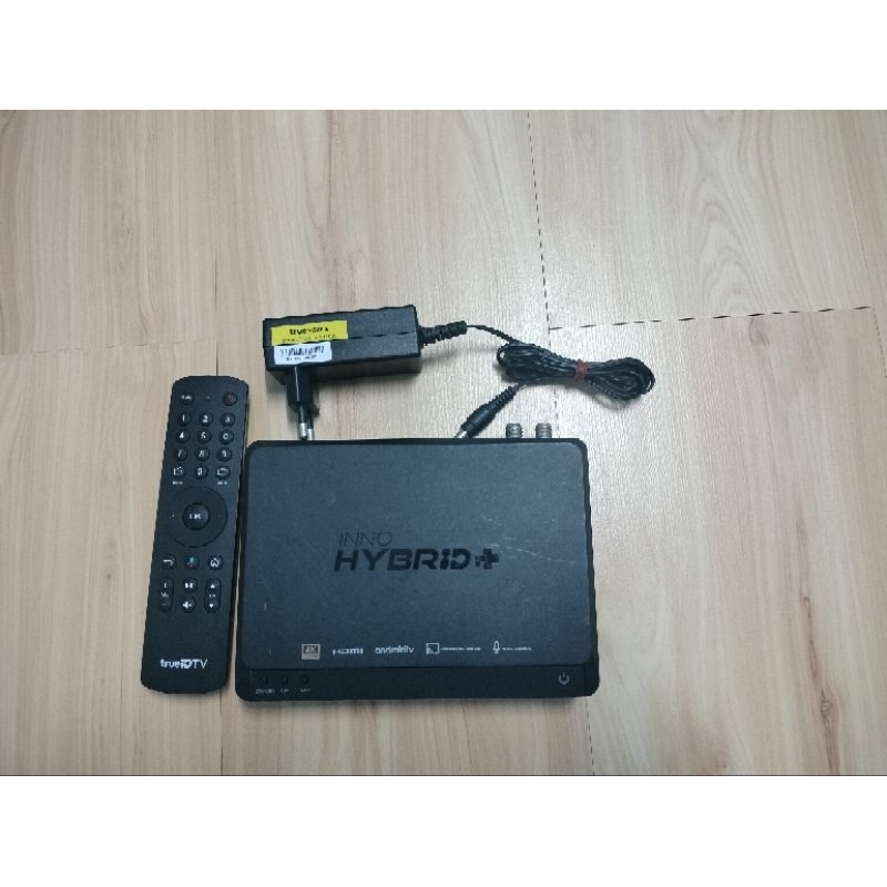 กล่อง true idtv Inno Hybrid+เปิดติดจอแดง อุปกรณ์ครบครับ รีโมท หม้อแปลง ...