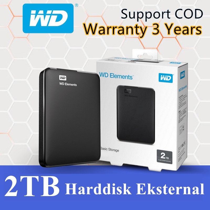 WD External Harddisk 1TB/2TB HDD ฮาร์ดดิสก์แบบพกพา USB3.0 ฮาร์ดไดรฟ์ ...