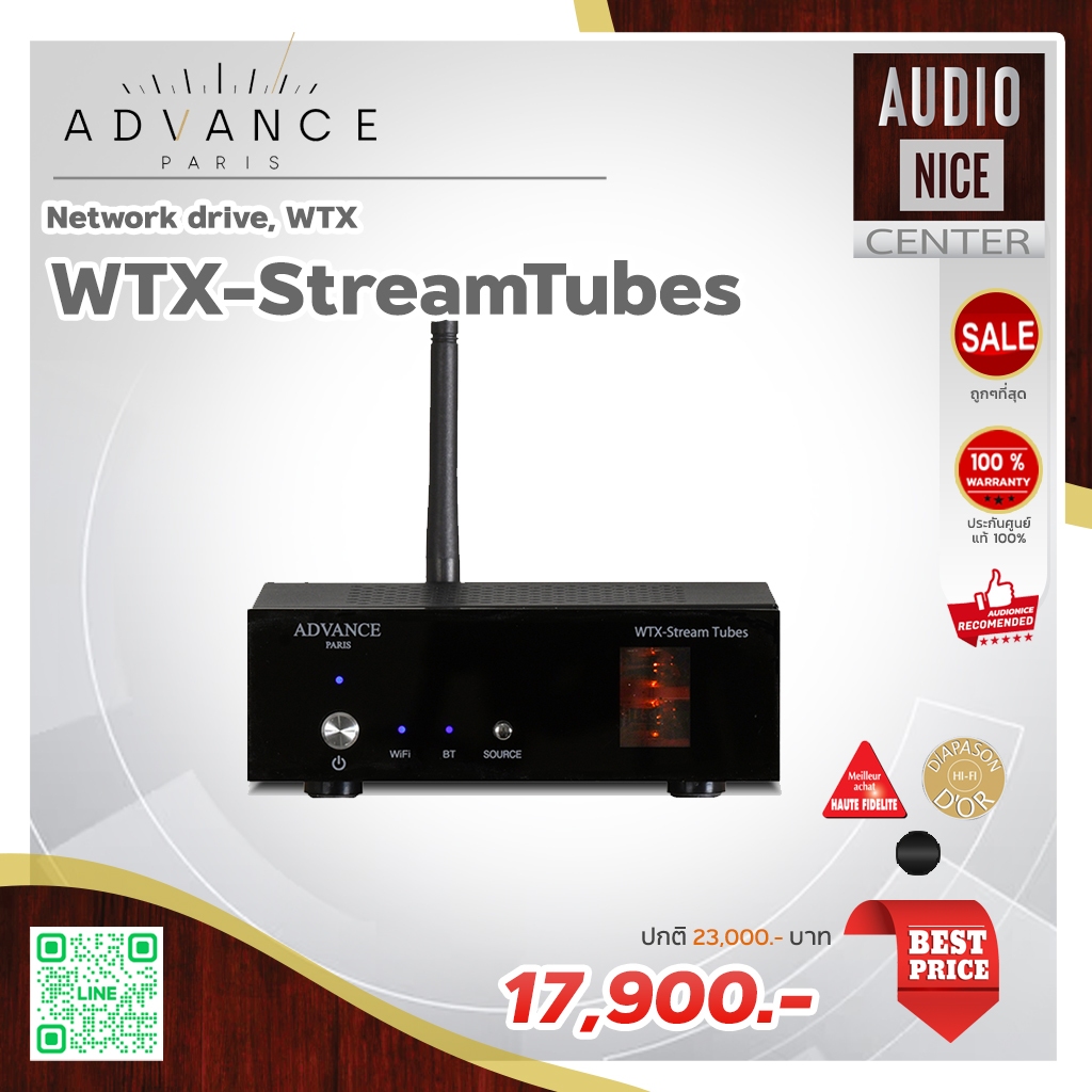 Advance Paris WTX-Tubes Bluetooth receiver with analog tube outputs | Shopee Thailand