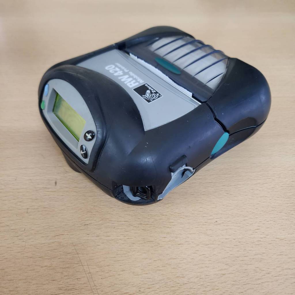 เครื่องพิมพ์บาร์โค้ดแบบพกพา Zebra RW420 Mobile Printer มือสอง | Shopee ...