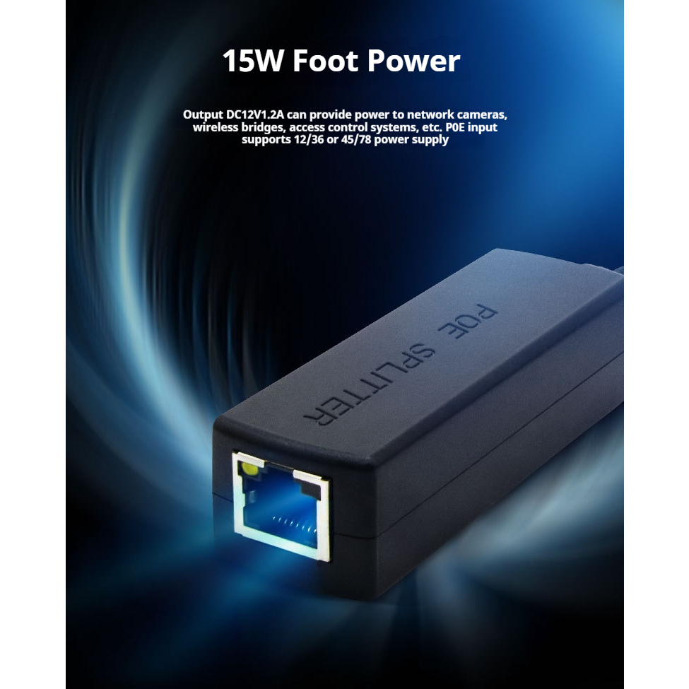 【จัดส่งจากกรุงเทพ】POE splitter 48v to 12v1A2A + LAN 10/100Mbps สำหรับ ...