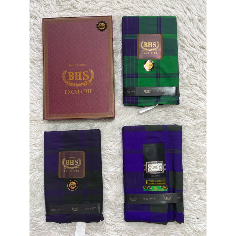 ผ้าโสร่งผู้ชาย ตรา“BHS EXCELLENT”ลูกหว้า (เกรดA)100% | Shopee Thailand