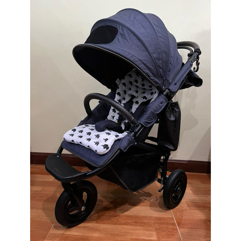 รถเข็น3ล้อ AirBuggy COCO BRAKE EX รุ่.น ให.ม่ ที่จับเข็น กั้นหน้า กระเป๋า เป็นหนัง | Shopee Thailand