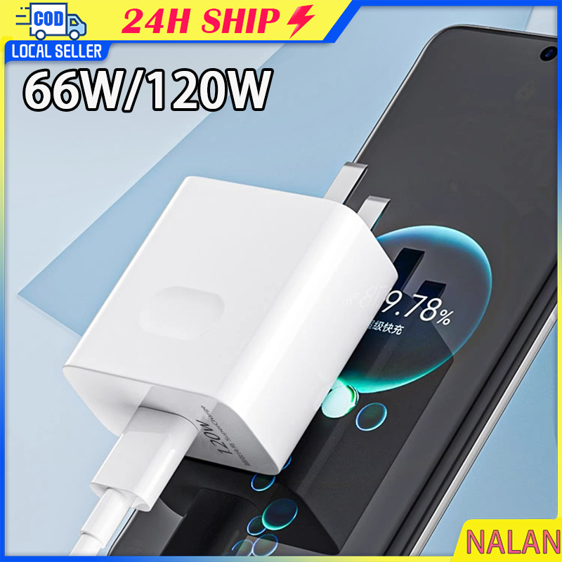 ร้านอยู่ที่ไทย ชุดชาร์จเร็ว สายชาร์จเร็ว+หัวชาร์จ 120w 66W สายยาว1M 2M Fast Charge 6A type c ...