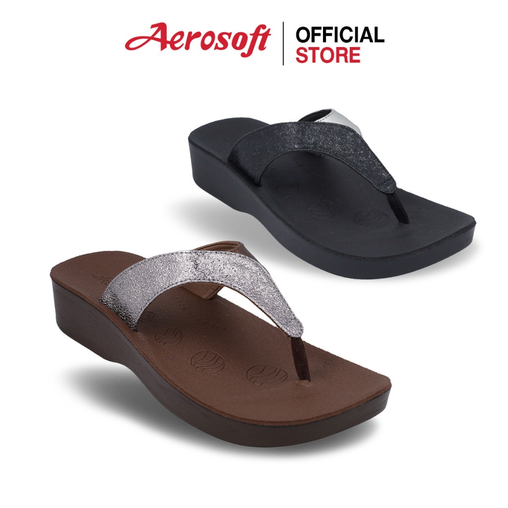 Aerosoft (แอโร่ซอฟ) รองเท้าแตะผู้หญิง แบบหนีบ นิ่มๆ เพื่อสุขภาพ รุ่น FW8173 | Shopee Thailand