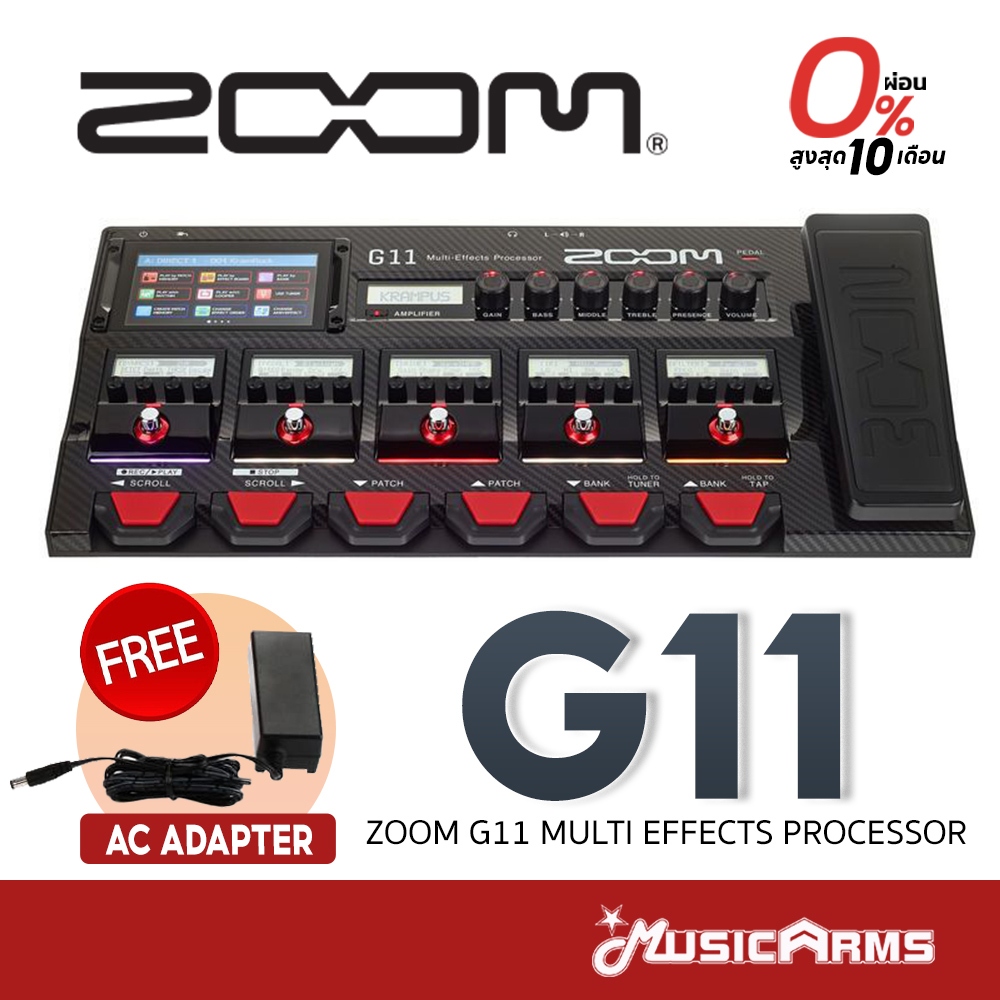 Zoom G11 เอฟเฟคกีตาร์ Multi-Effects Processor มัลติเอฟเฟค Zoom G-11 รับ ...
