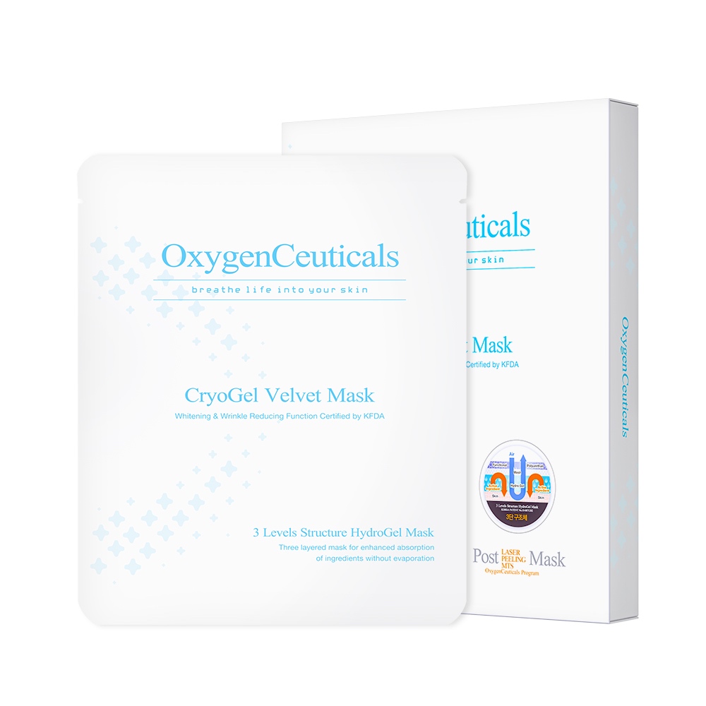 OxygenCeuticals CryoGel Velvet Mask มาส์กชีท hydrogel ช่วยให้ผิวนุ่มชุ่มชื้น เพิ่มความยืดหยุ่น ...