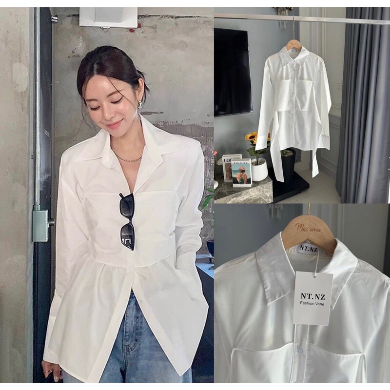 เชิ๊ตคอปกแขนยาว Tag NTNZ | Shopee Thailand