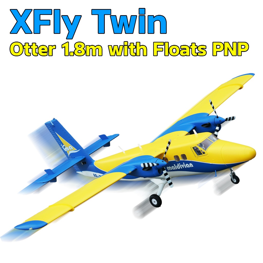 เครื่องบินโฟม ตัวลำ+ชุดไฟ XFly Twin Otter 1800mm with Floats PNP XF116P ...