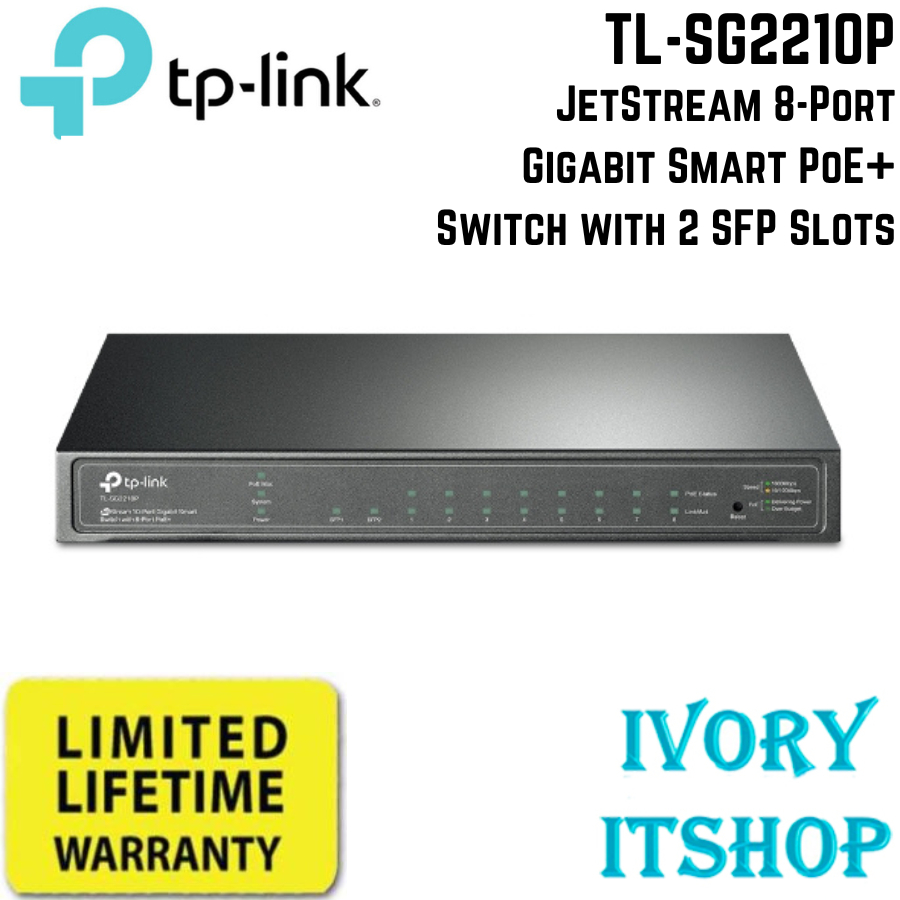 TP-LINK SG2210P (TL-SG2210P) Omada 10-Port Gigabit Smart Switch with 8-Port PoE+ | Shopee Thailand