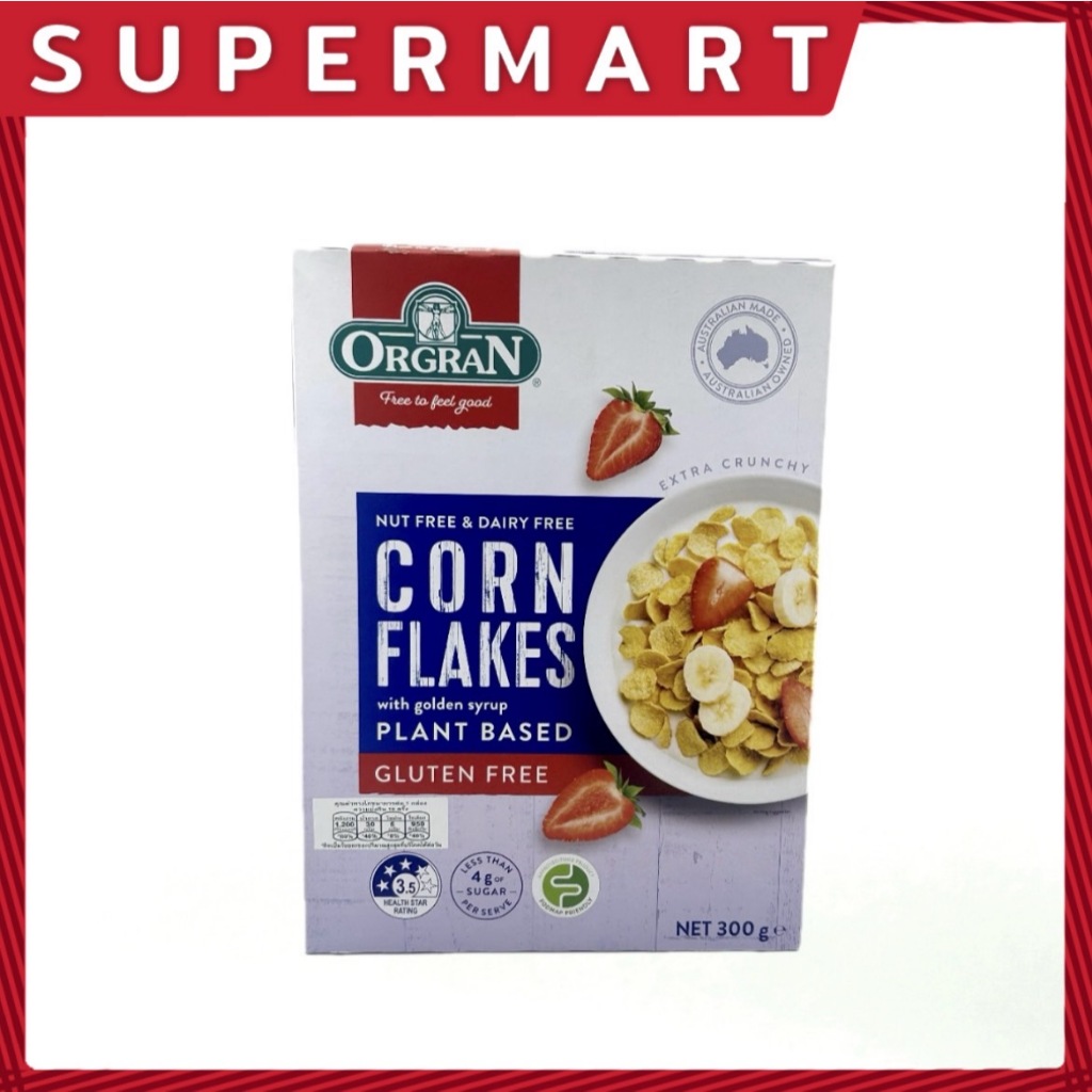 SUPERMART Orgran Corn Flakes Plant Based 300 g. #1115452 | Shopee Thailand
