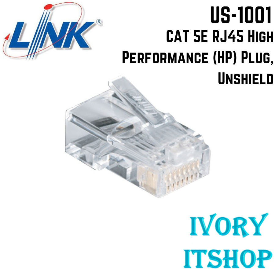 LINK RJ45 CAT5E หัวแลนตัวผู้ รุ่น US-1001 (1 PACK บรรจุ 10 ตัว) | Shopee Thailand