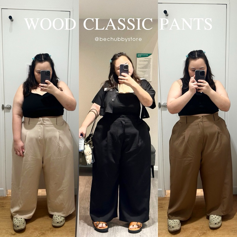 “Wood classic Pants” มีถึงเอว60นิ้วแล้วน้าา กางเกงทรงกระบอกเนื้อผ้าเป ...