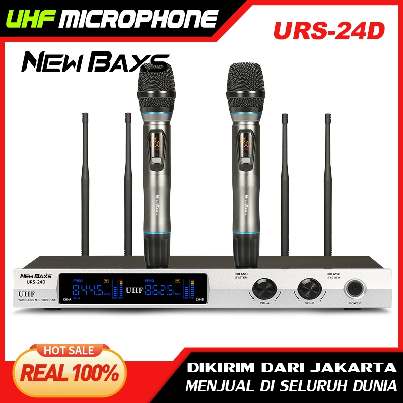 NEW BAXS URS-24D Wireless ไมโครโฟน One สำหรับ 2 2 ไมโครโฟนแบบใช้มือถือ ...