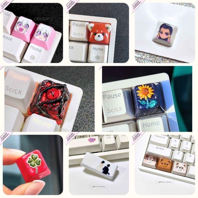 [Keycap Custom]คีย์แคปงานคัสต้อมสั่งทำ handmade แบบงานเพ้นท์หรือขึ้นนูน ...