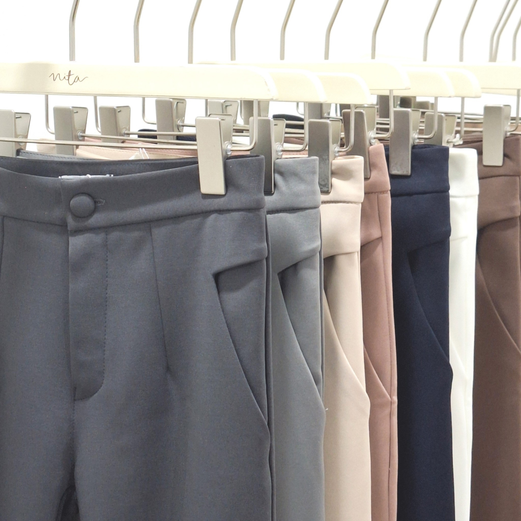 Nita Studio : RM14 กางเกงผ้าพรีเมี่ยมโรเชฟ แบรนด์ NITA ขากระบอกเล็ก ...