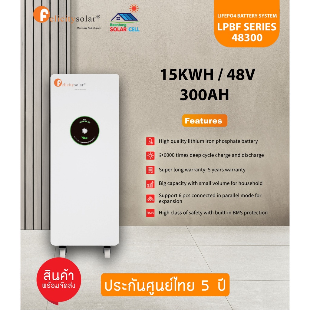 Felicity Battery Lithium Ion LiFePO4 48V 300Ah with BMS, CAN & RS485 ...