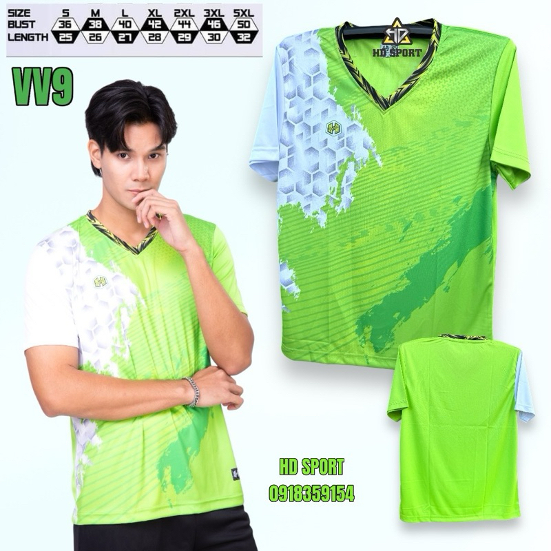 เสื้อกีฬาตัวใหม่ล่าสุด VV9 เสื้อคอวีทรงตรงเสื้อพิมพ์ลายเนื้อผ้าไมโคร ...