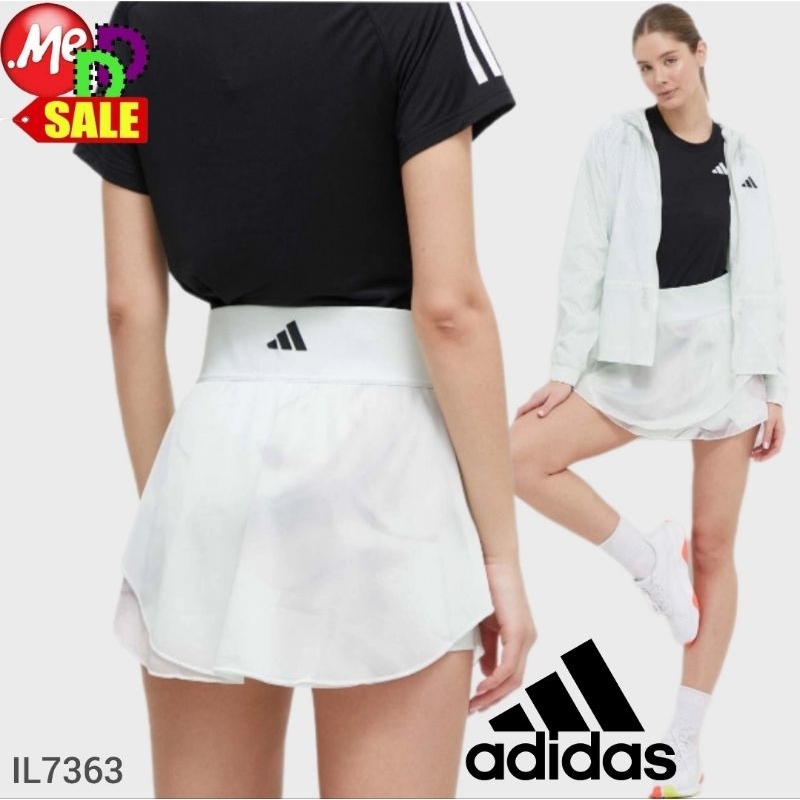 Adidas - ใหม่ กระโปรงเทนนิสพิมพ์ลาย กระโปรงสองชั้น มีรัดรูปขาสั้น ...